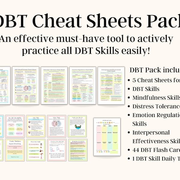 Dbt Cheat Sheet - Etsy