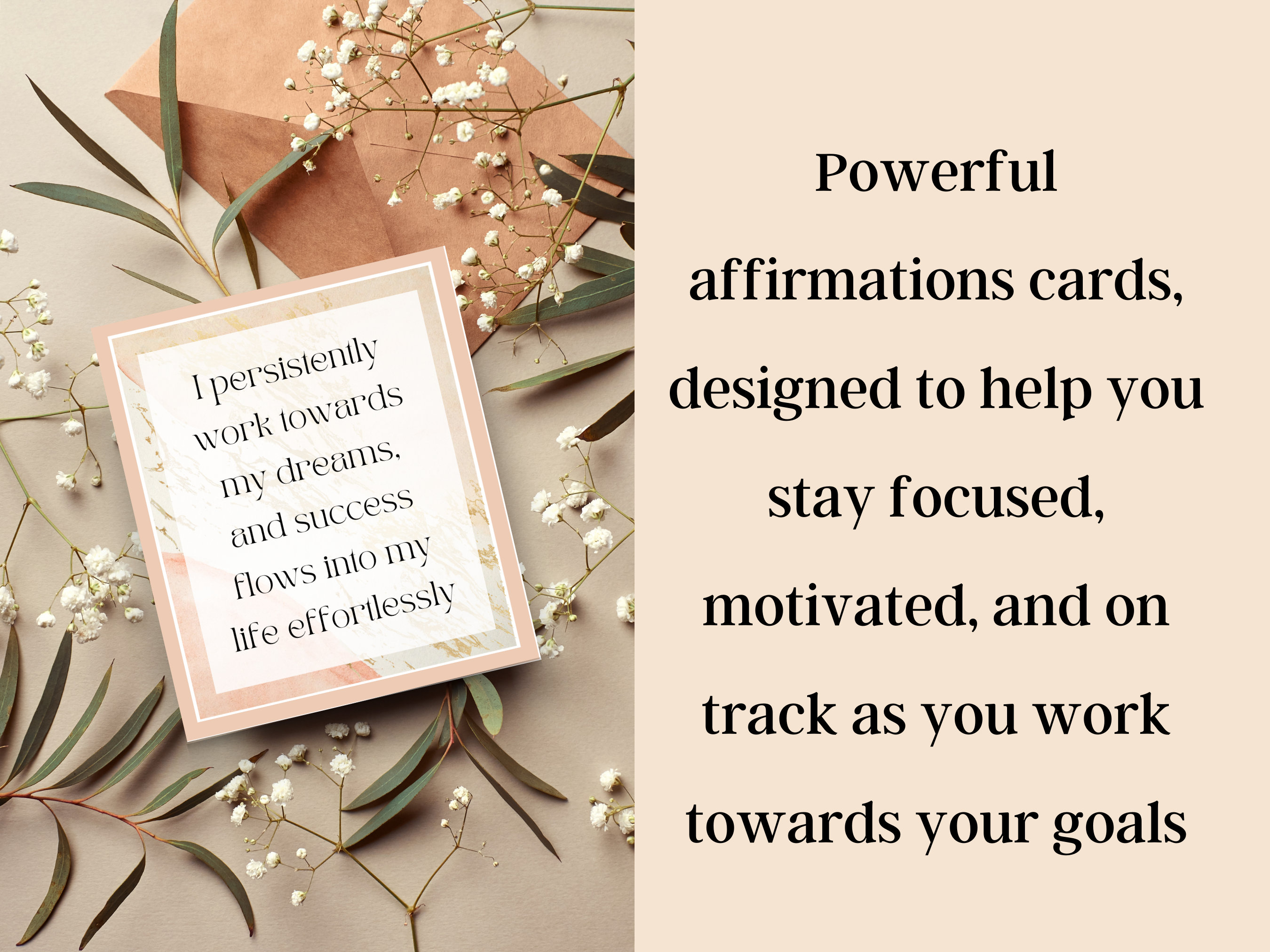 Positive Affirmation Cards, Law of Attraction Printable Flash Cards ...