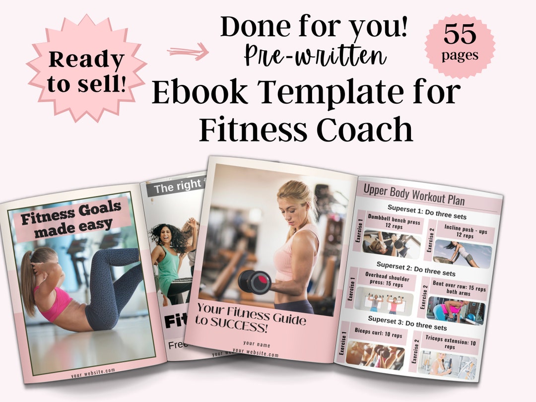 Fitness Ebook Template for Fitness Coach Trainer and Lead - Etsy