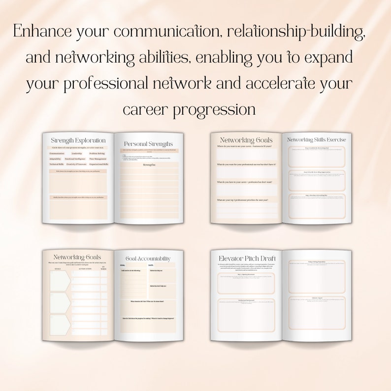 Career Coaching Templates, Career Networking Skills Workbook, Career ...