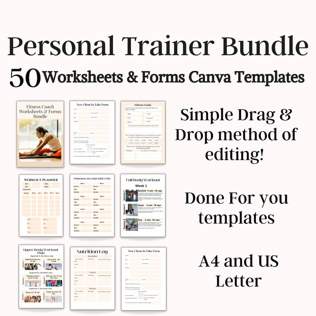 Personal Trainer Client Intake Form, Personal Trainer Forms, Fitness ...