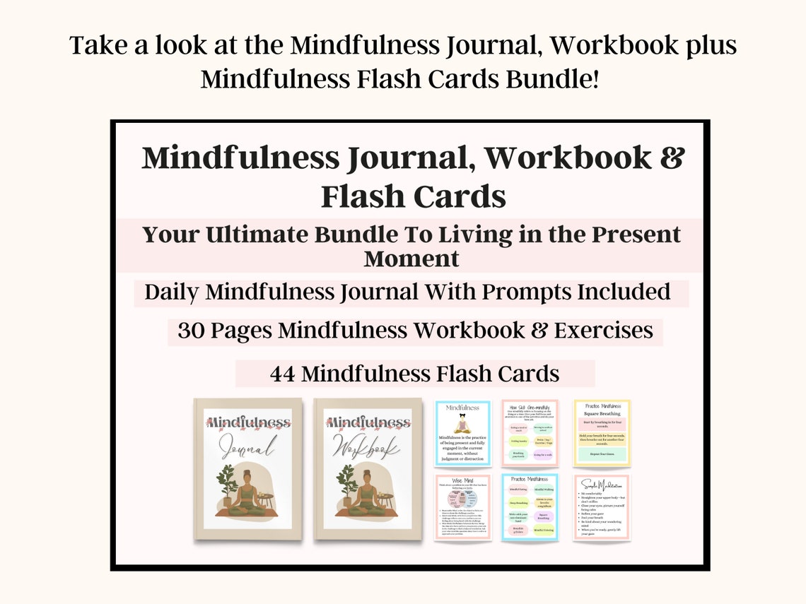 Mindfulness Flash Cards Printable, Anxiety Relief Affirmation Cards ...