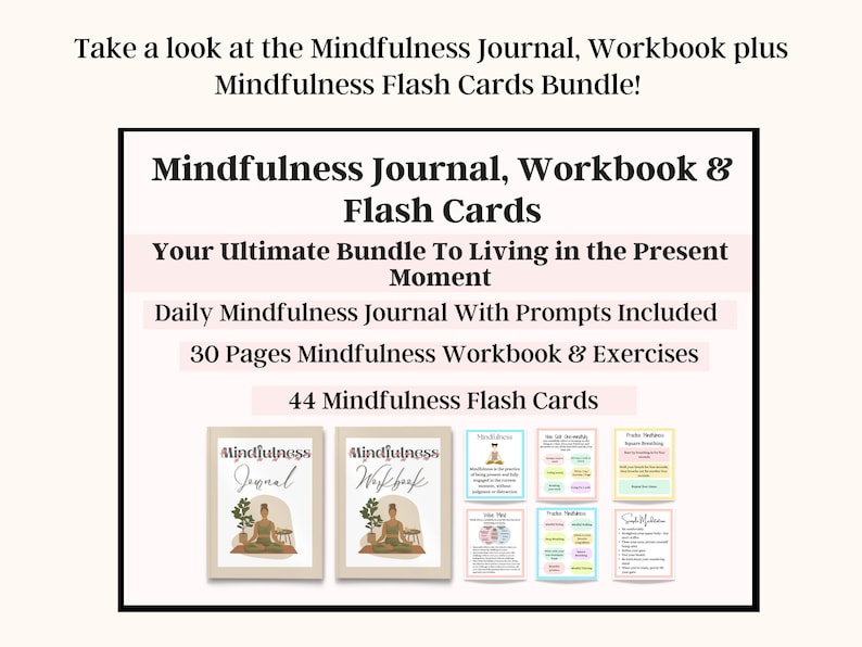 Mindfulness Flash Cards Printable, Anxiety Relief Affirmation Cards ...
