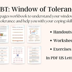 DBT Skills, Window of Tolerance Worksheet, Distress Tolerance, Trauma ...