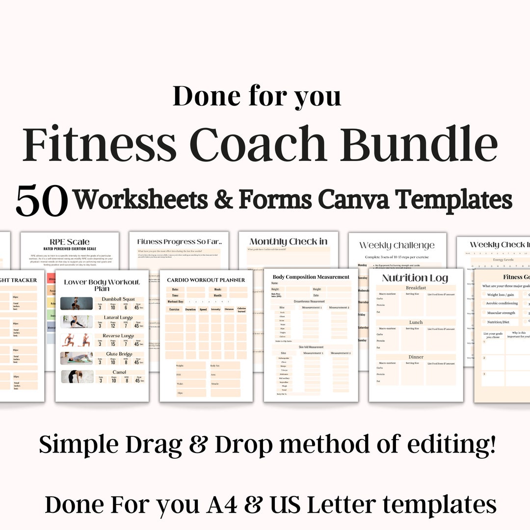 Fitness Client Intake Forms for Fitness Coach, Personal Trainer Client ...