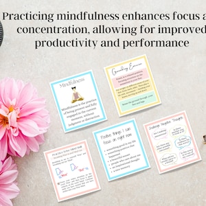 Mindfulness Flash Cards Printable, Anxiety Relief Affirmation Cards ...