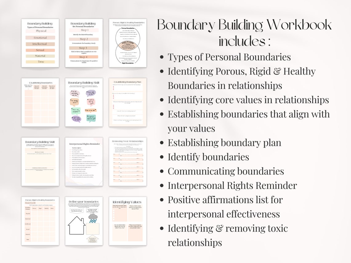 Boundary Building Skill Coaching Worksheets, Relationship Communication ...