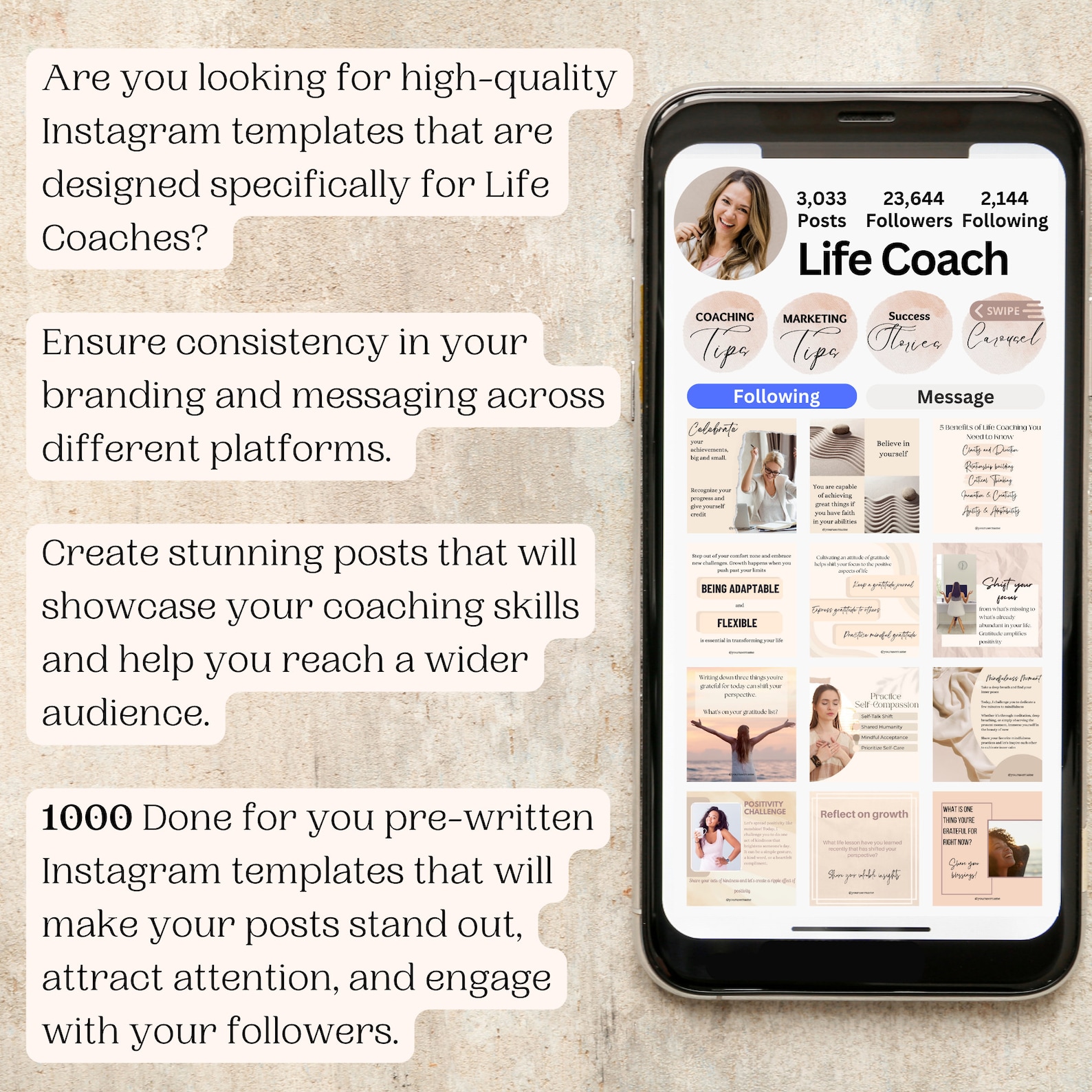 Life Coaching Instagram Templates, Social Media Templates for Life ...