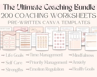 Life Coaching Workbook, Self Love Workbook, Life Coaching Bundle ...