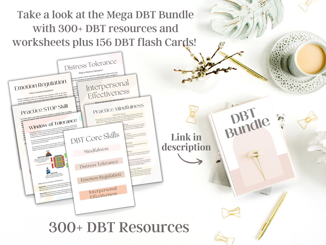 DBT Skills Cards DBT Coping Skills Flash Cards Anxiety - Etsy