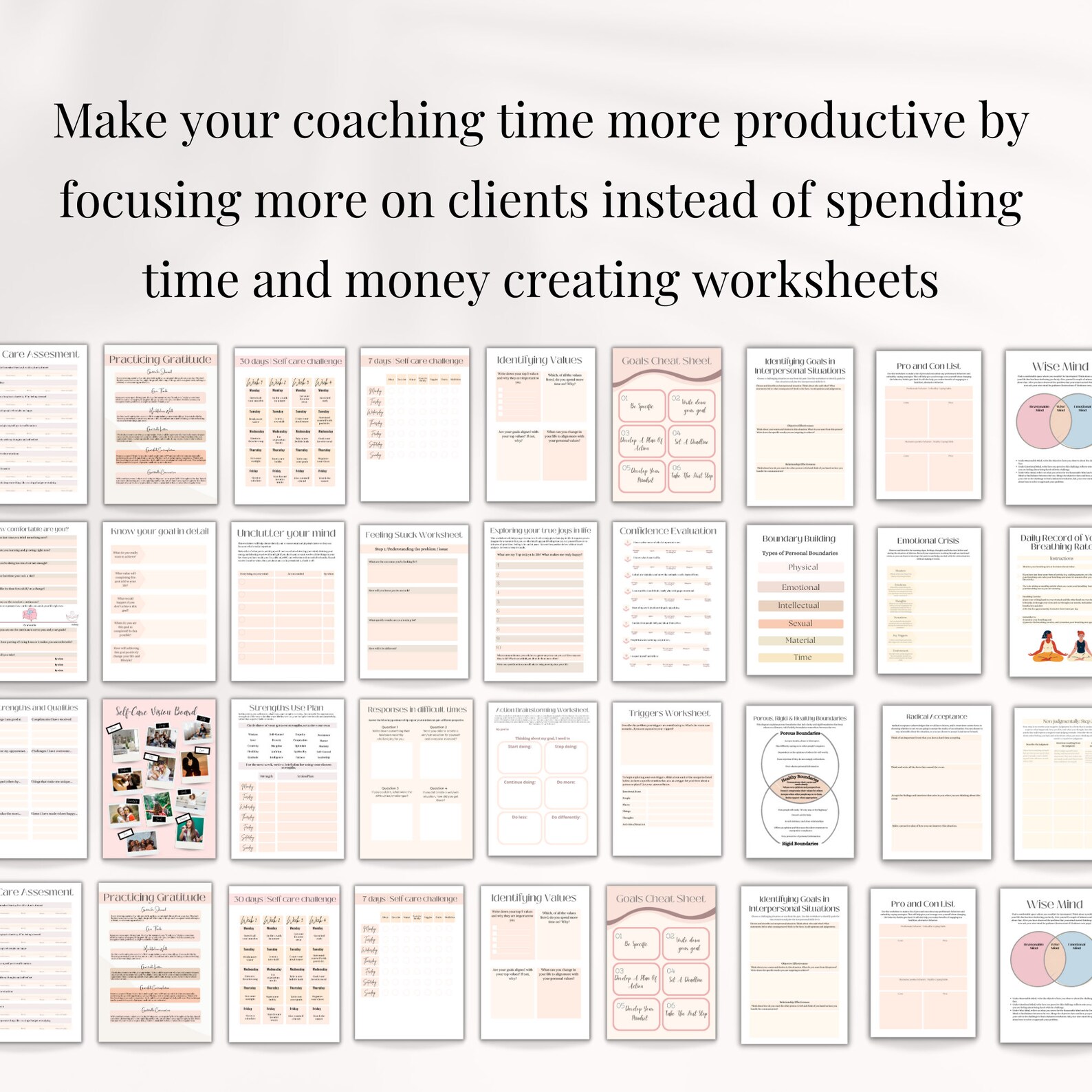 Life Coaching Workbook, Self Love Workbook, Life Coaching Bundle ...