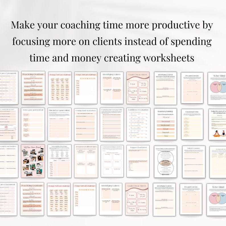 Life Coaching Workbook, Self Love Workbook, Life Coaching Bundle ...
