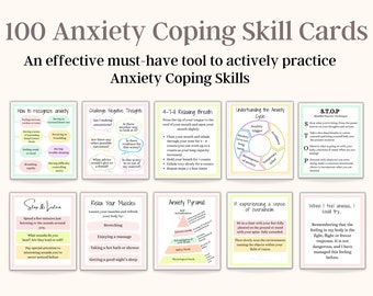 Coping Skills Flash Cards - Etsy