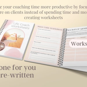 Coaching Worksheets, Self Love Workbook, Life Coaching, Workbook Template, Worksheet Template ...