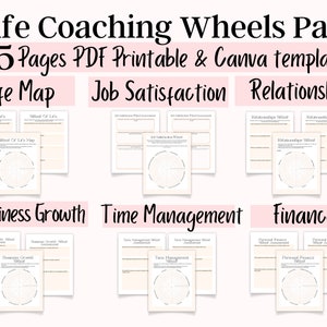 Life Coaching Templates, Coaching Worksheets, Wheel of Life, Coaching ...