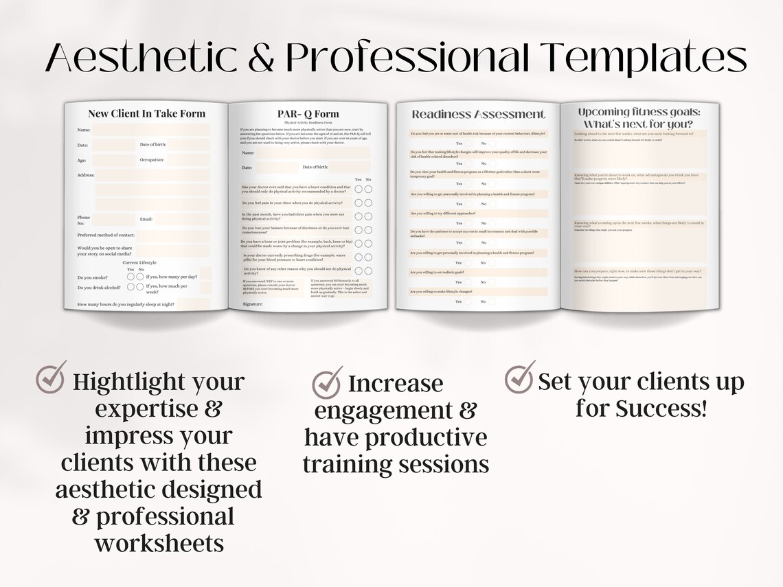 Personal Trainer Client Intake Form Personal Trainer Forms - Etsy