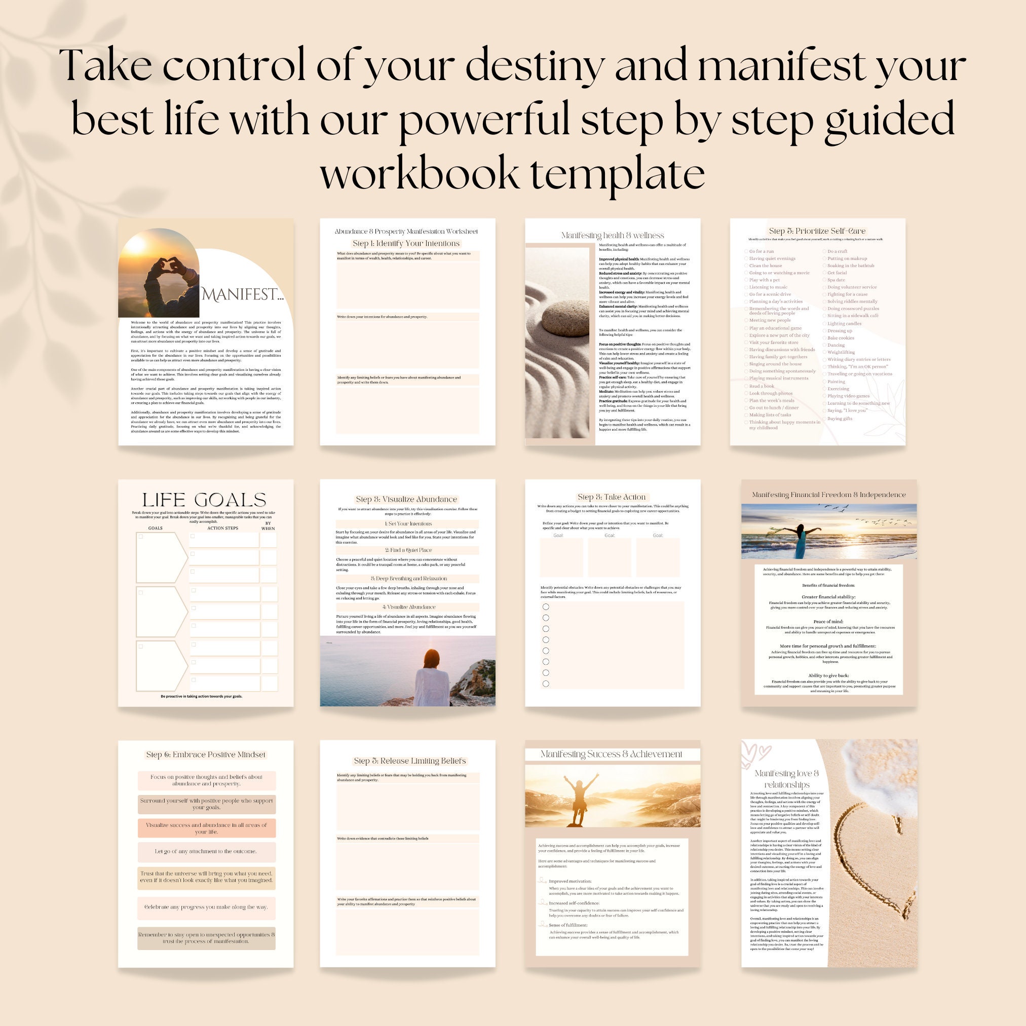 Life Coaching Worksheets Manifestation Workbook Mindset - Etsy