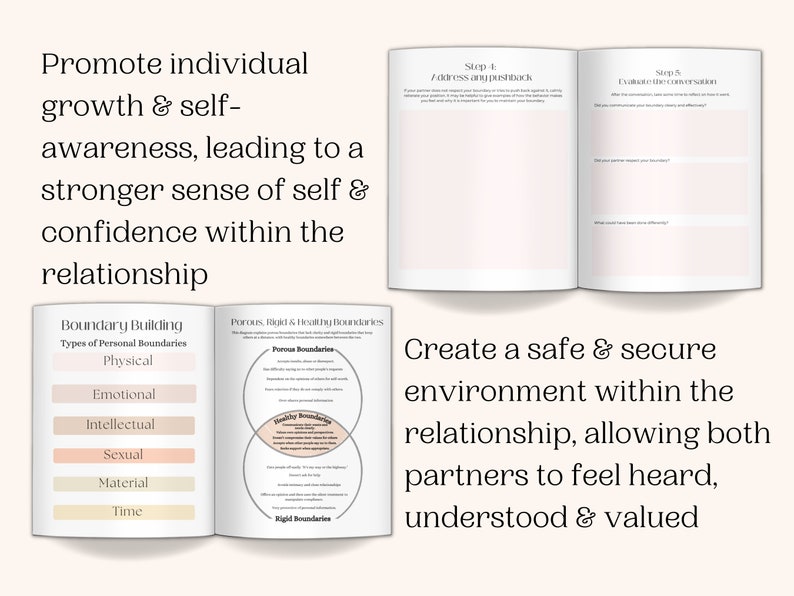 Boundary Building Relationship Workbook, Couples Therapy Worksheets ...
