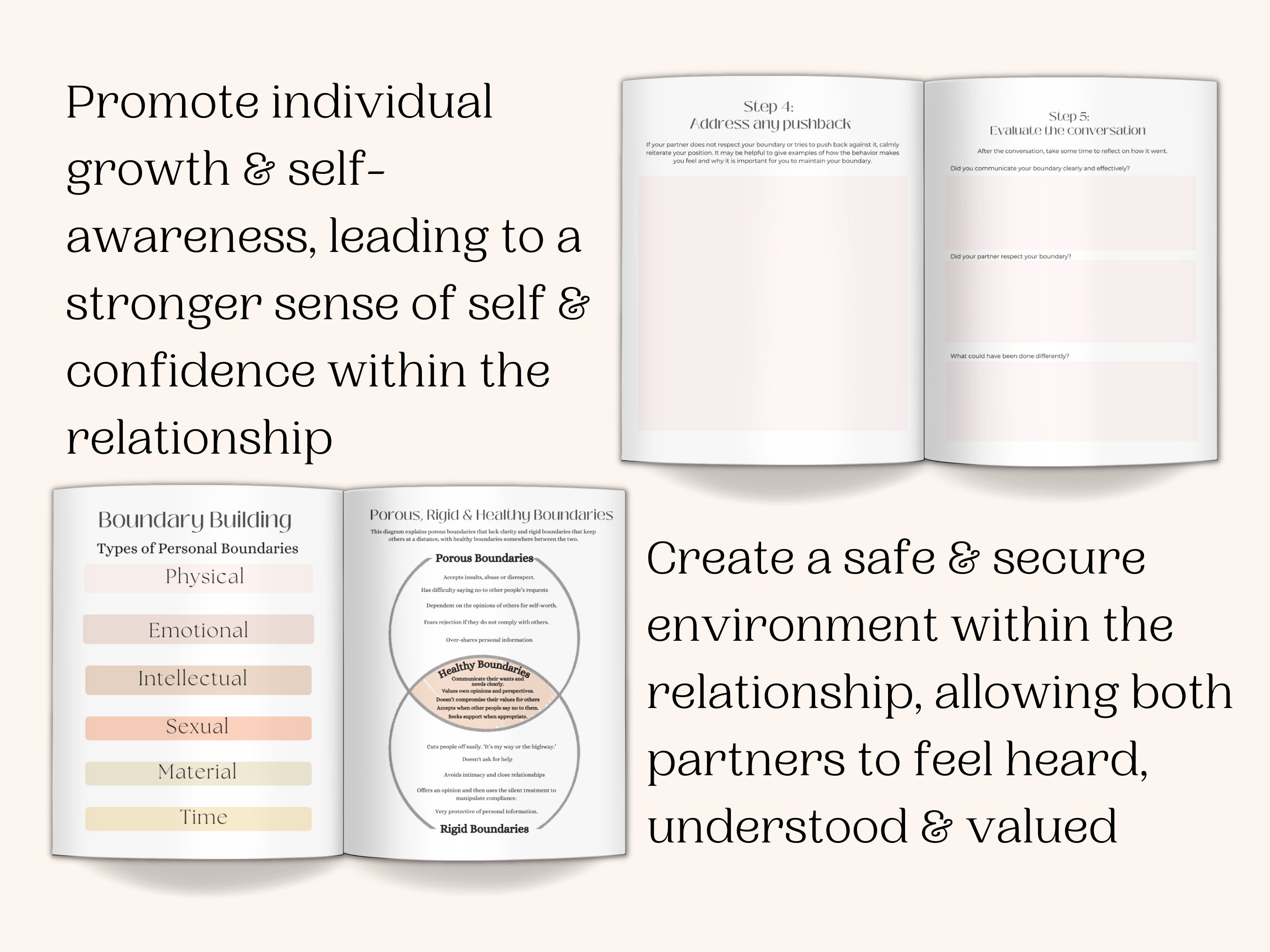 Boundary Building Relationship Workbook, Couples Therapy Worksheets ...