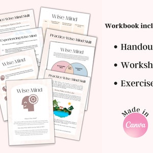 DBT Wise Mind Workbook, DBT Skills, Therapy Worksheets, Wise Mind ...