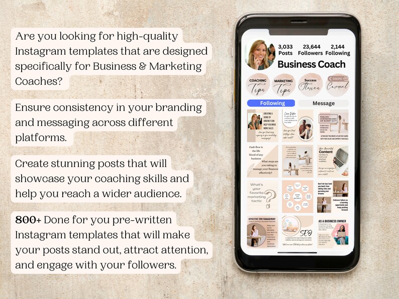 Business Coaching Templates Social Media Coaching Instagram - Etsy