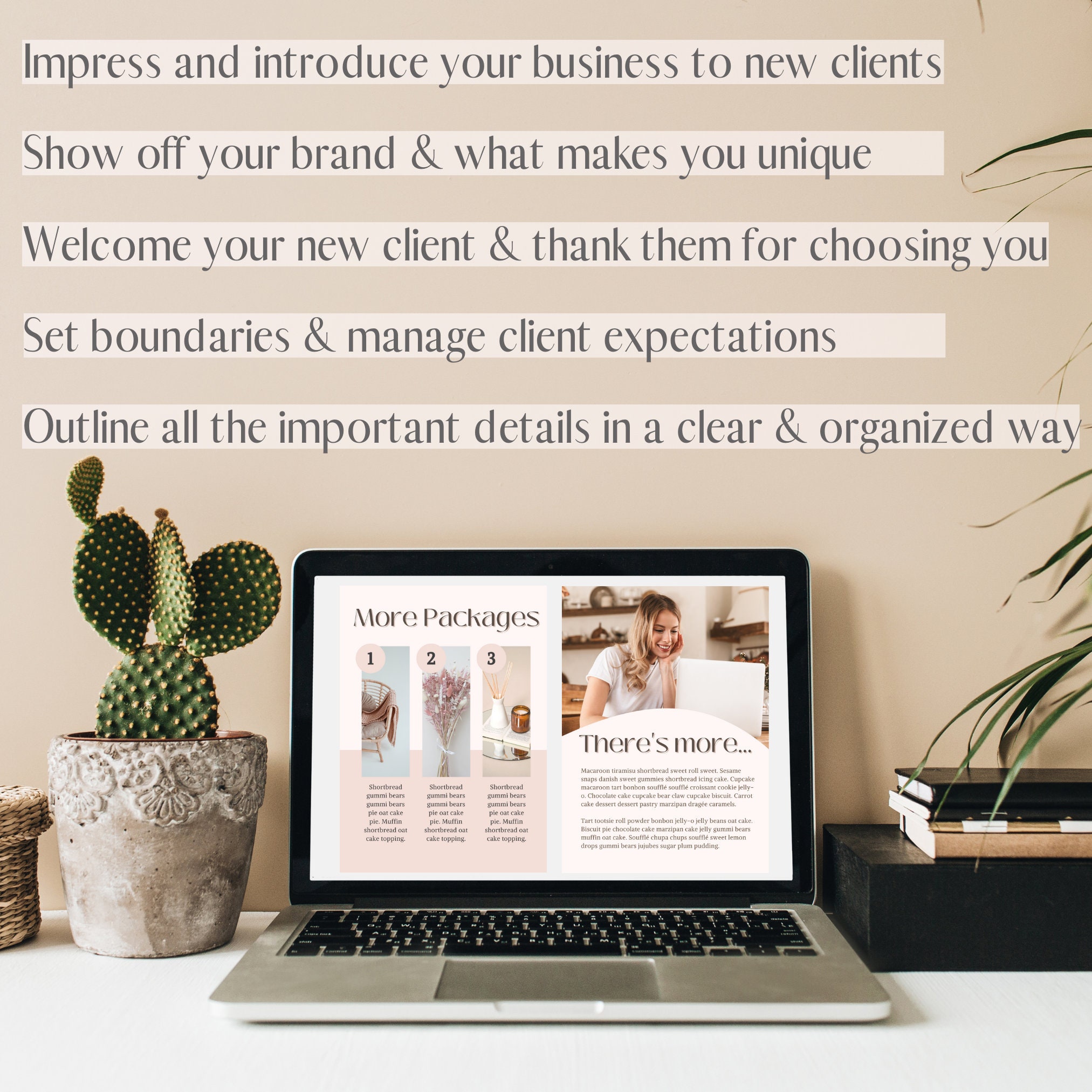 Client Proposal Template, Welcome Packet for Coaching, Marketing Small ...