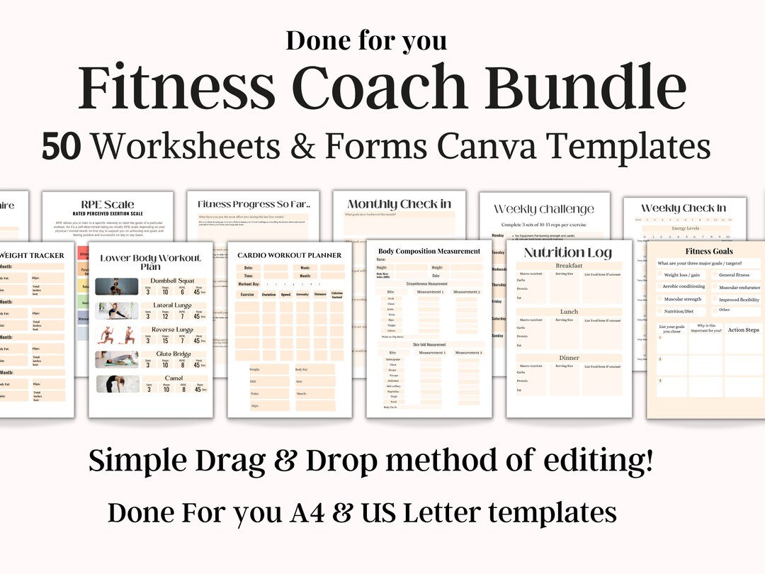 Fitness Client Intake Forms for Fitness Coach Personal - Etsy