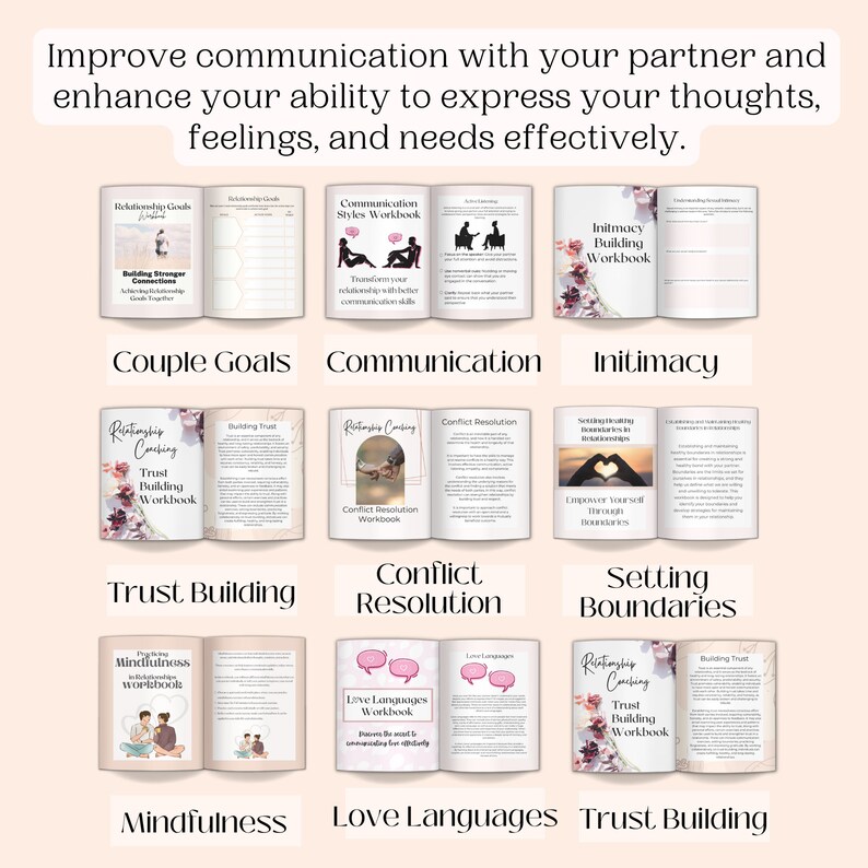 Relationship Worksheets Bundle, Couples Therapy Worksheets, Couples ...