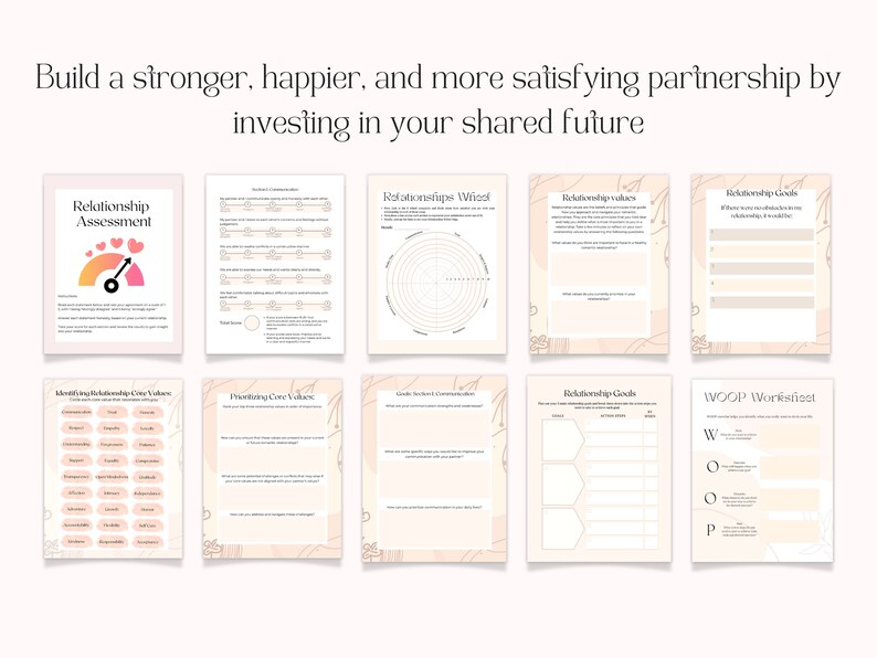 Relationship Workbook Couples Therapy Worksheets Couple - Etsy