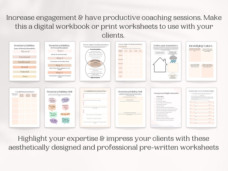 Boundary Building Skill Coaching Worksheets, Relationship Communication ...
