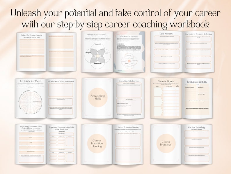 Career Coaching Templates Career Change Workbook Life - Etsy