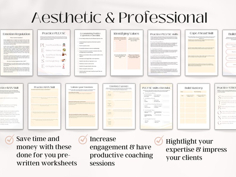 DBT Workbook, DBT Skills, Therapy Worksheets for Emotion Regulation ...