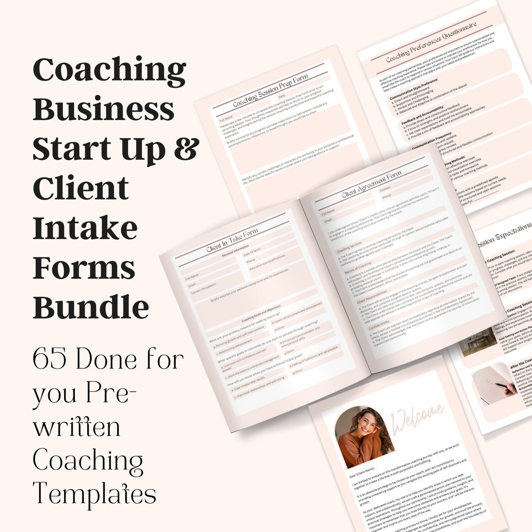 Coaching Intake Forms, Coaching Contract, Coaching Onboarding Templates ...