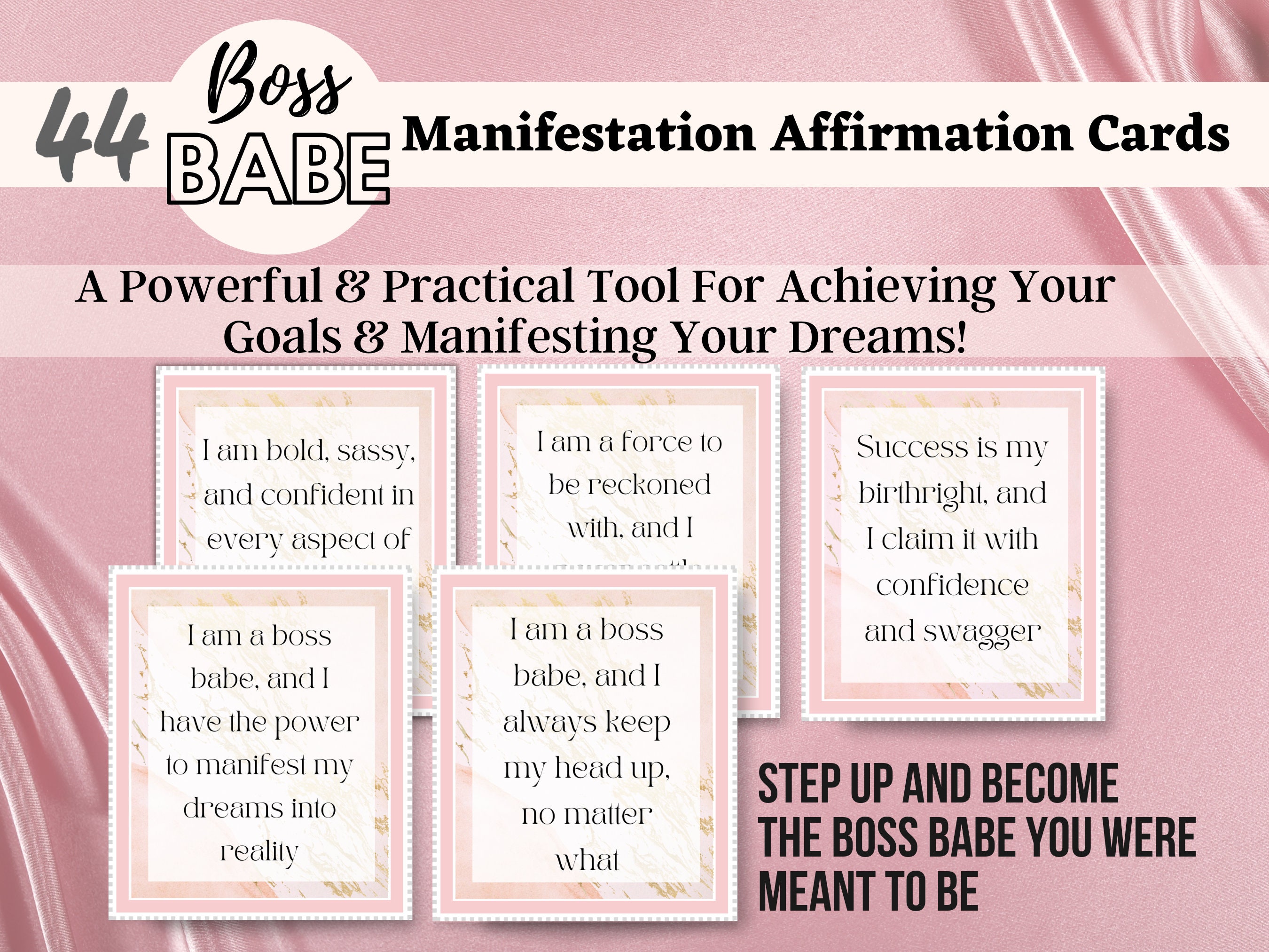 Boss Babe Affirmation Cards, Boss Babe Quotes, Boss Babe Manifestation ...