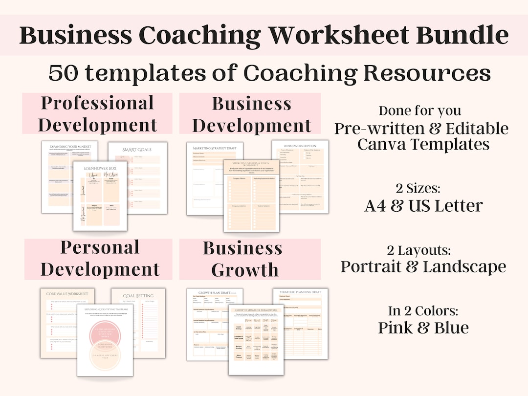 Business Coaching Workbook Template , Business Coaching Templates, Life ...