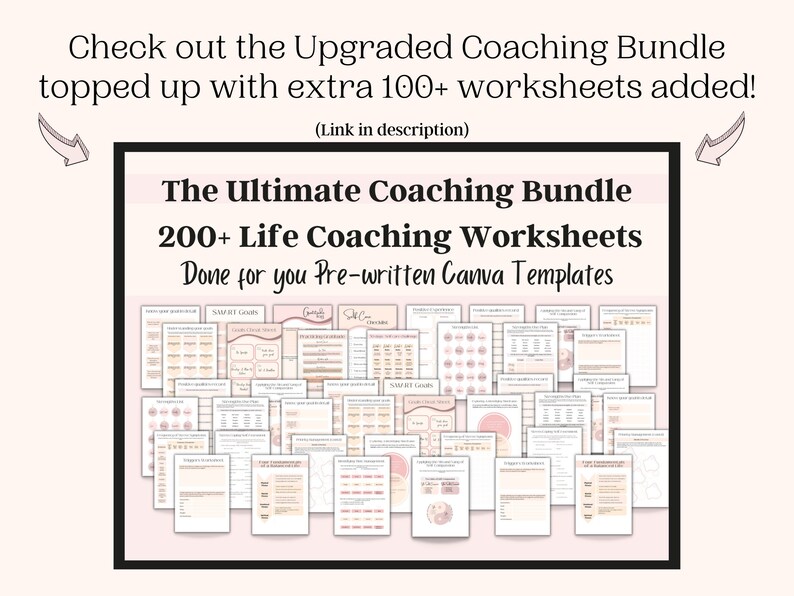 Coaching Worksheets Self Love Workbook Life Coaching - Etsy