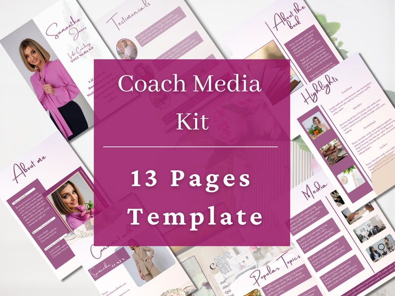 Coach Media Kit Template, Keynote Speaker Media Kit Template, Author ...