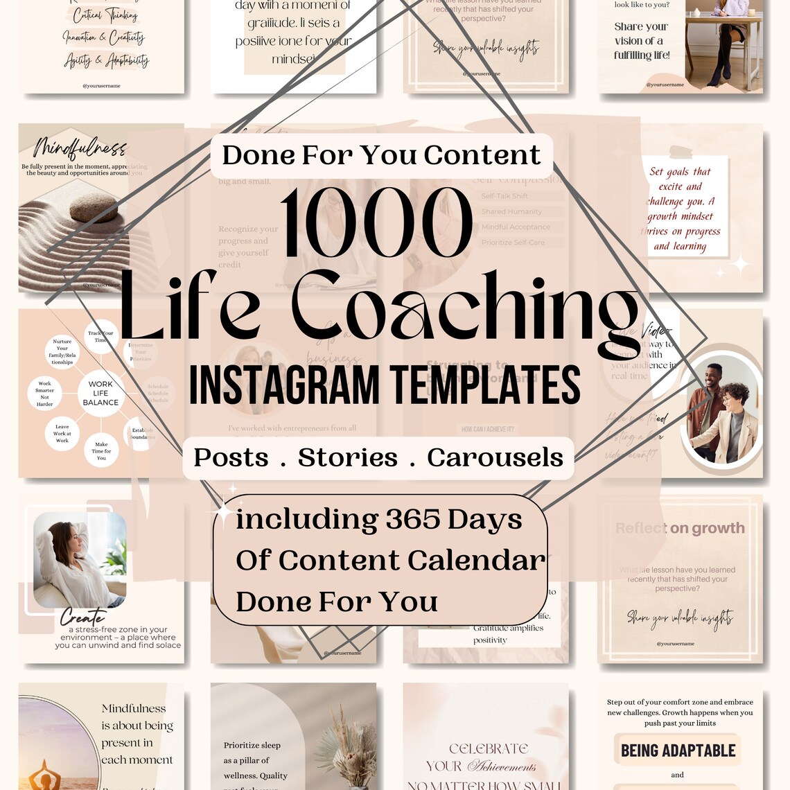 Life Coaching Instagram Templates, Social Media Templates for Life ...