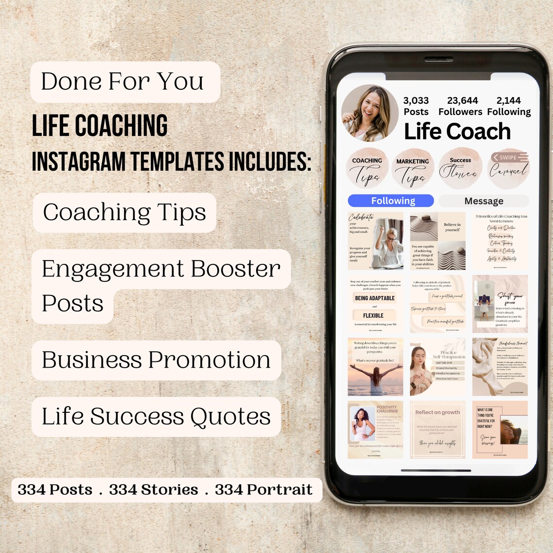 Life Coaching Instagram Templates, Social Media Templates for Life ...