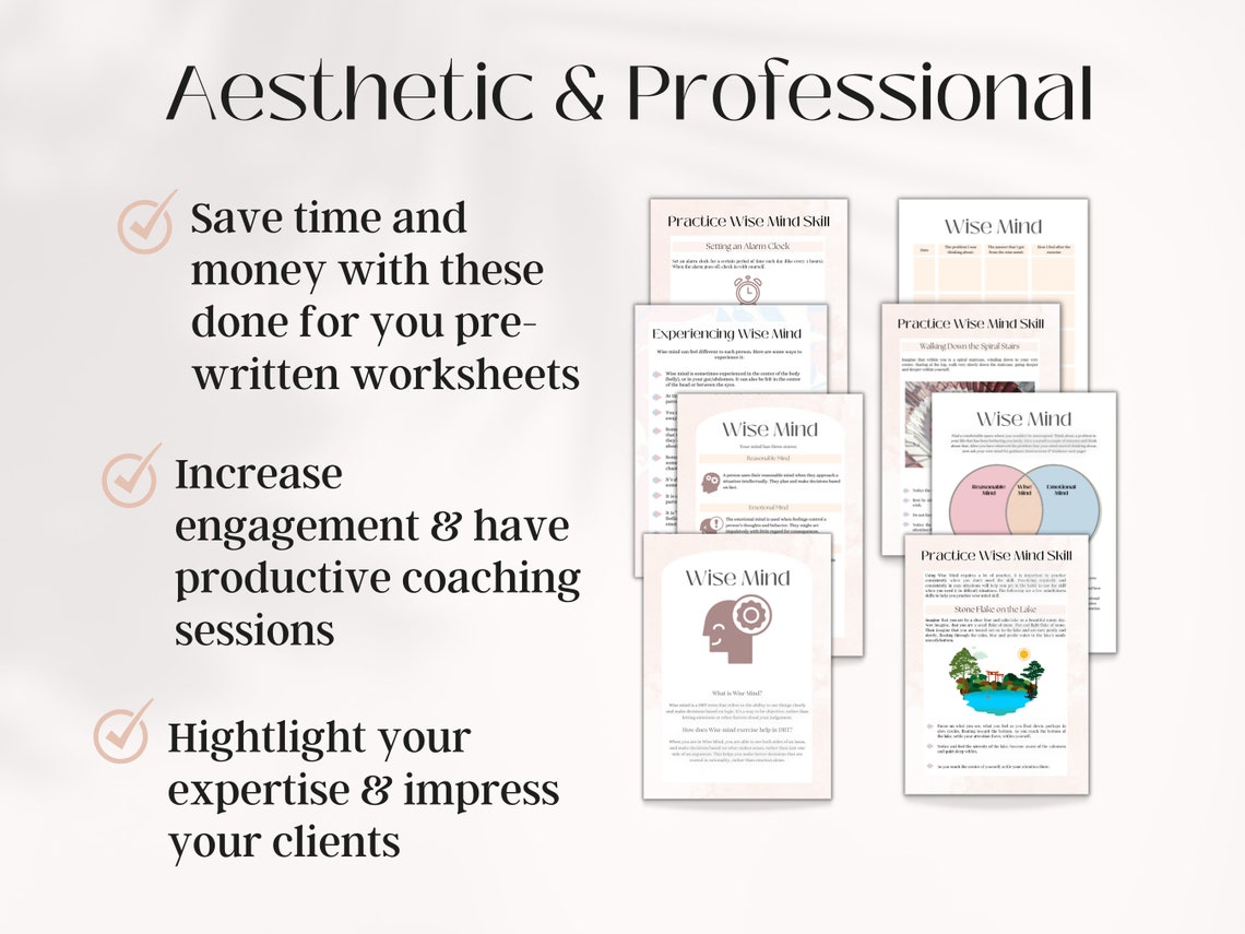 DBT Wise Mind Workbook, DBT Skills, Therapy Worksheets, Wise Mind ...