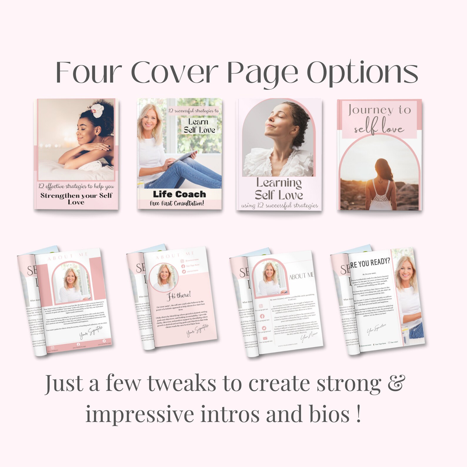 Ebook Template Canva , Self Love Ebook Template , Life Coaching , Self ...