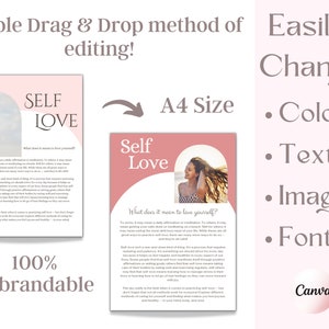 Ebook Template Canva Self Love Ebook Template Life - Etsy