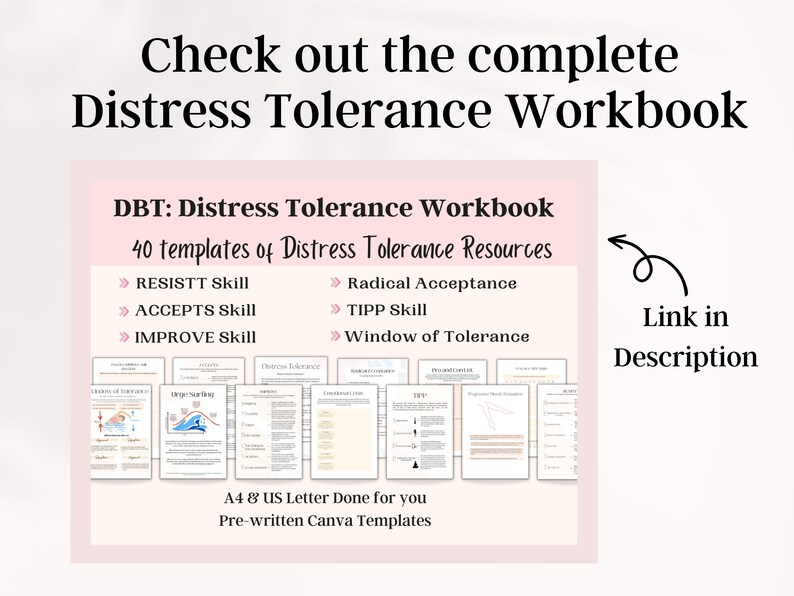Window of Tolerance Worksheet, Distress Tolerance, Trauma Therapy ...