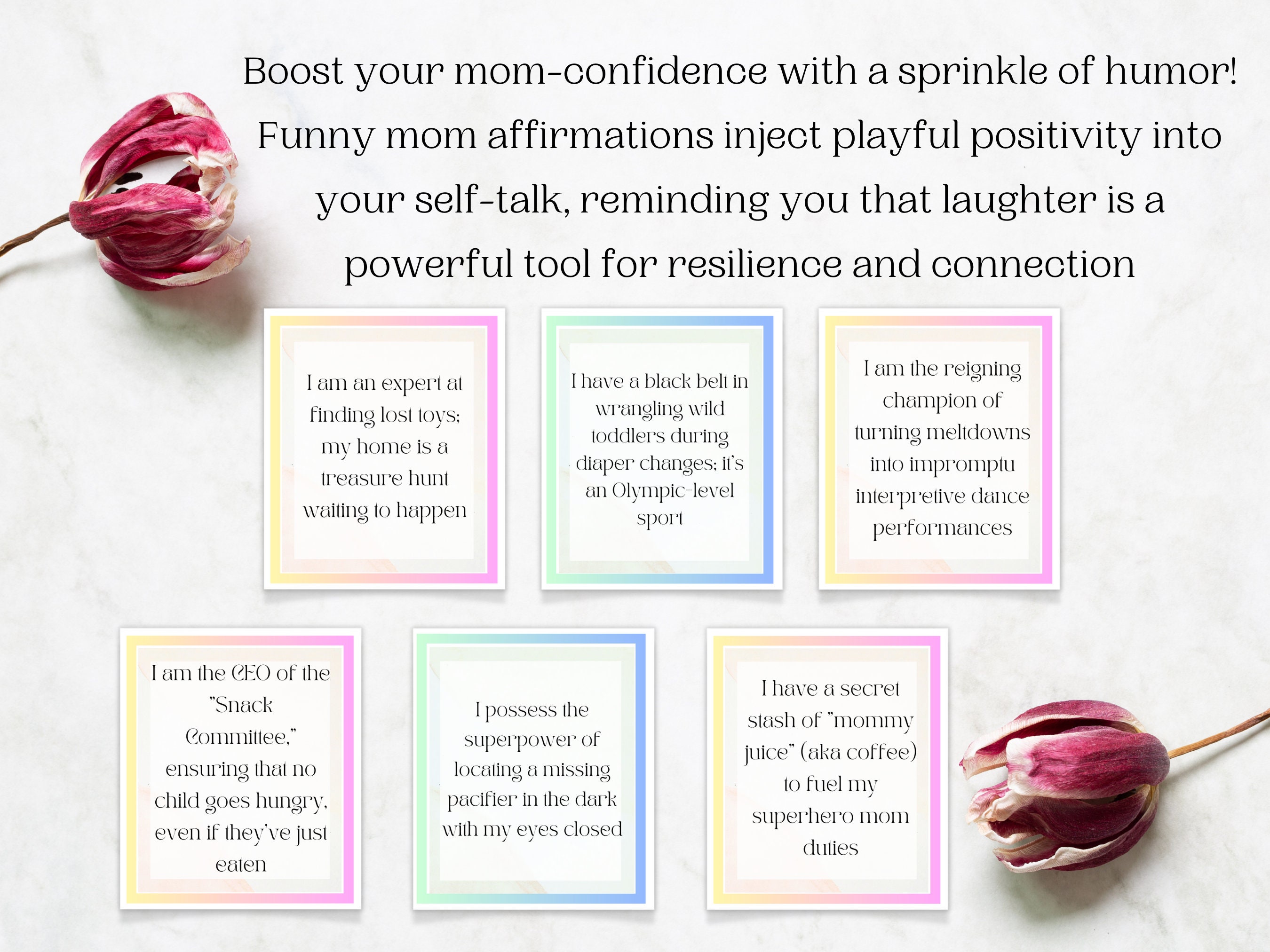 Funny Mom Affirmation Cards, Positive Mom Quotes, New Mom Affirmations ...