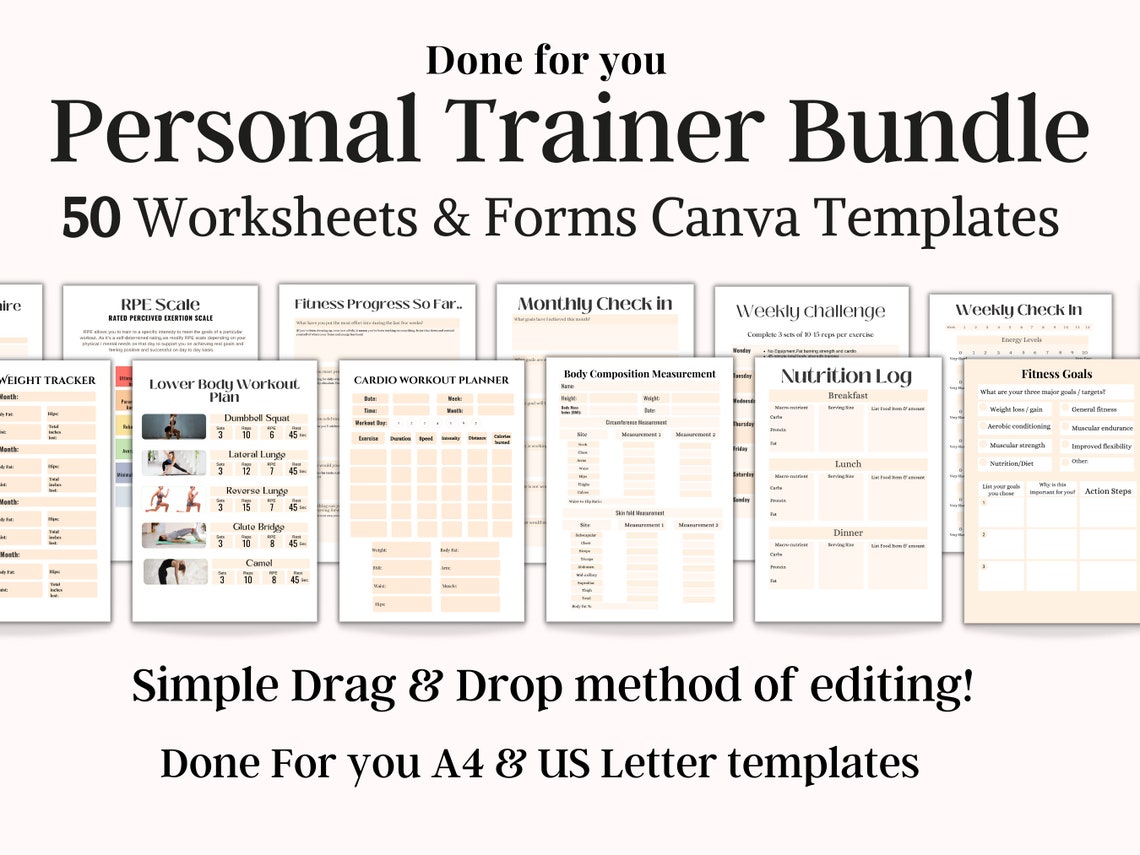 Personal Trainer Client Intake Form Personal Trainer Forms - Etsy