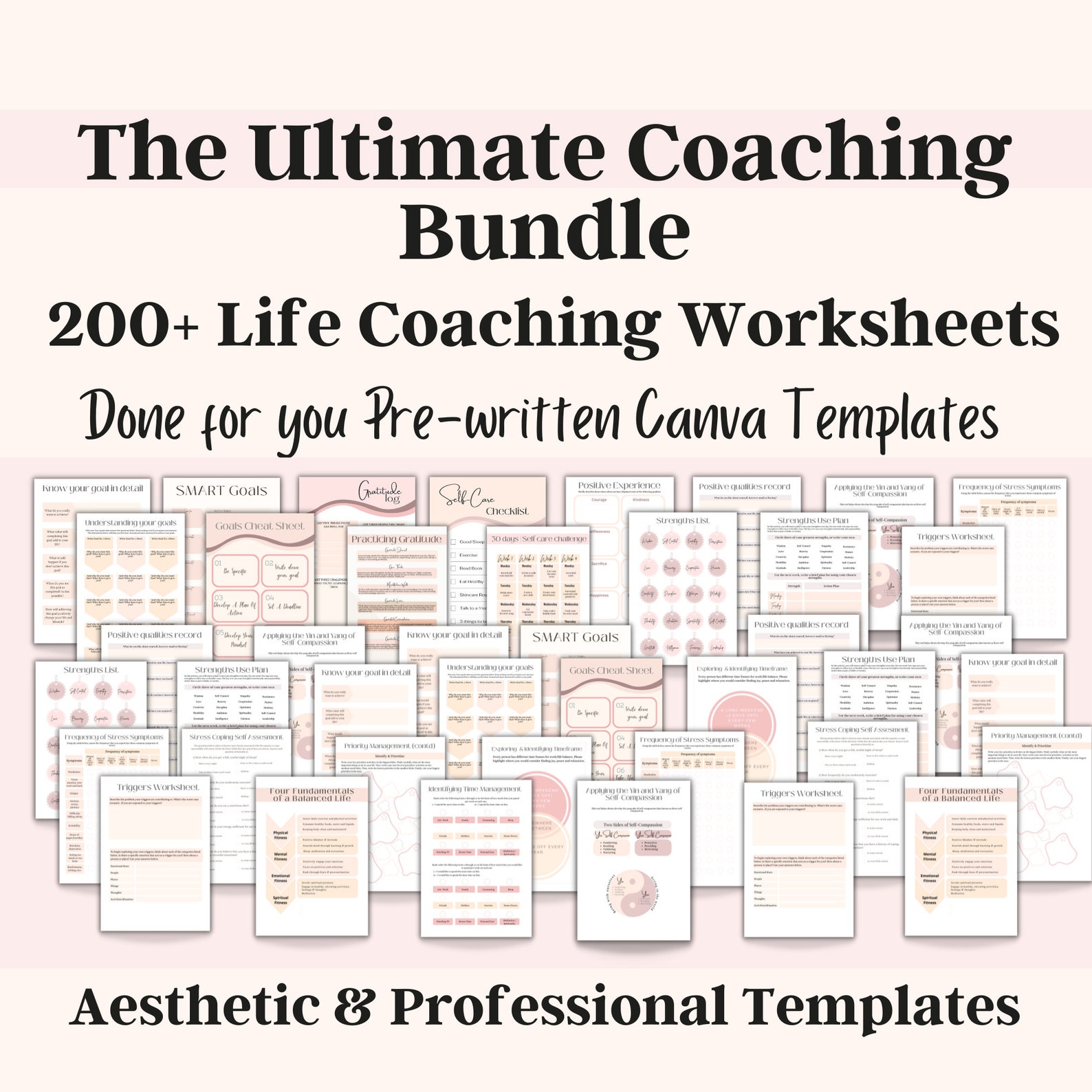 Life Coaching Workbook, Self Love Workbook, Life Coaching Bundle ...
