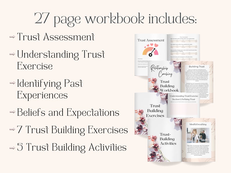 Relationship Workbook, Couples Therapy Worksheets, Trust Building ...