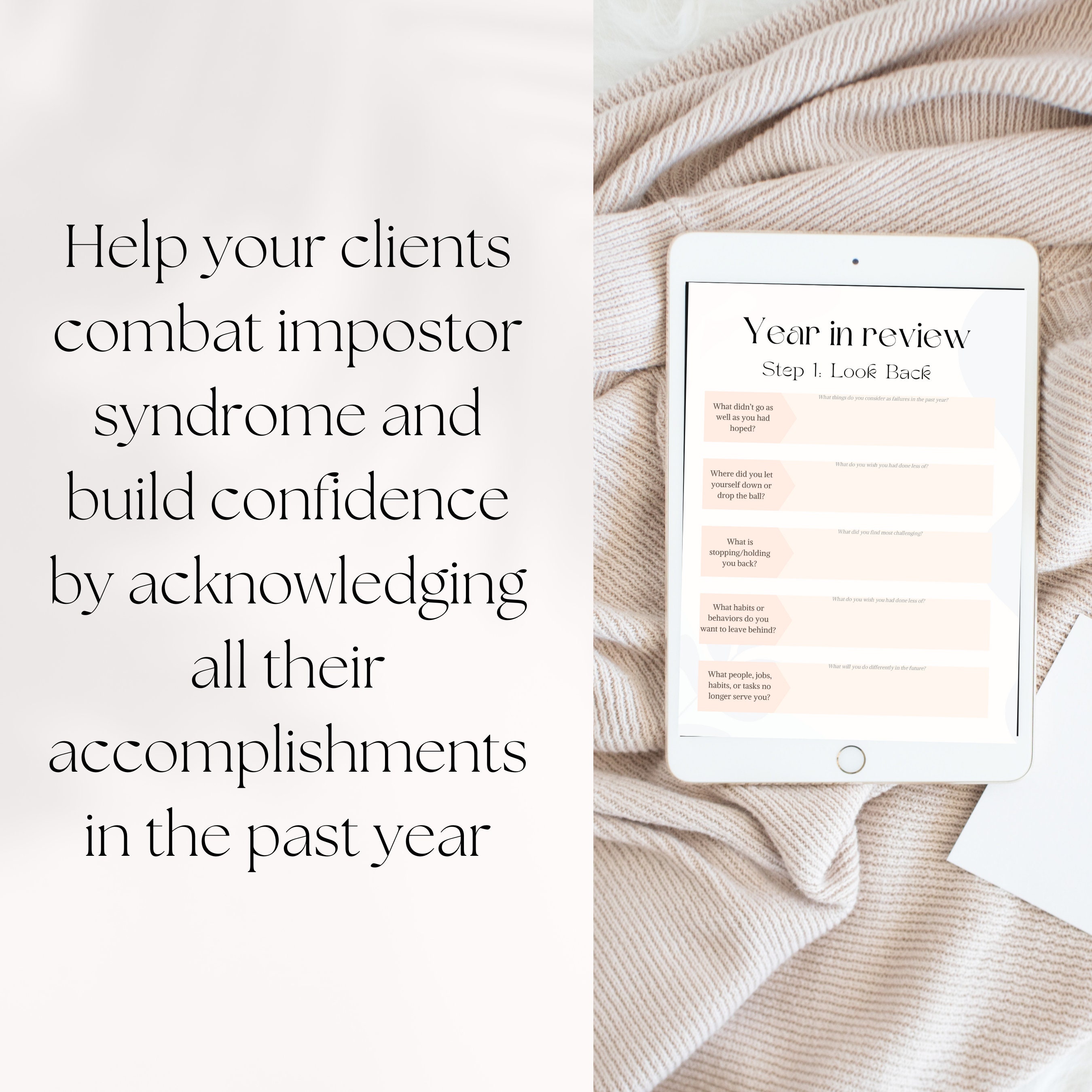 Life Coaching Year in Review Template for Life Coach, Annual Goals ...