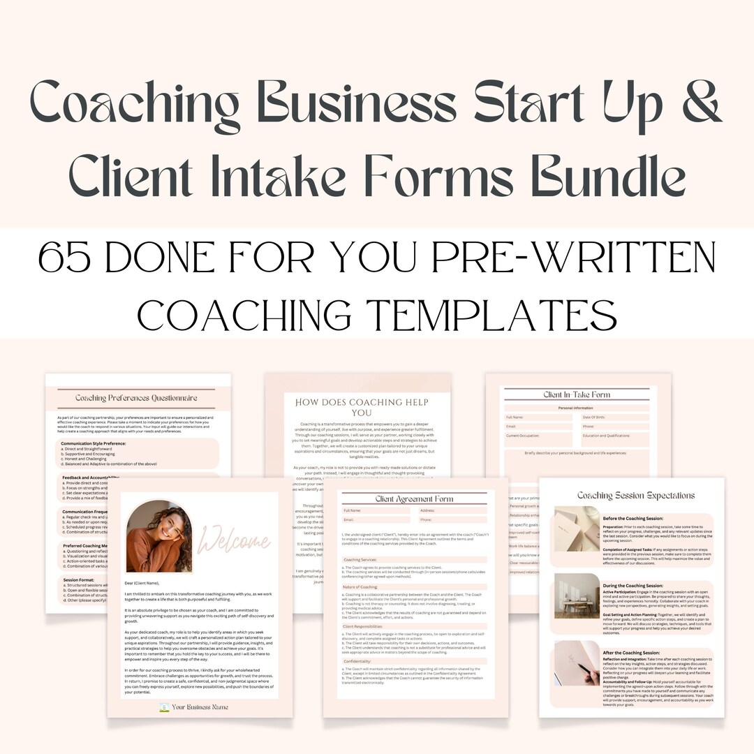 Coaching Intake Forms, Coaching Contract, Coaching Onboarding Templates ...