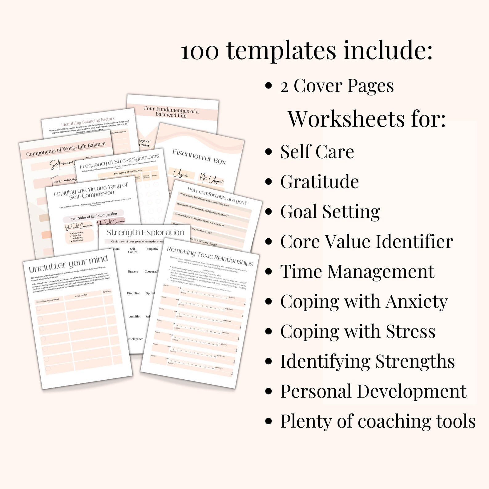 Coaching Worksheets, Self Love Workbook, Life Coaching, Workbook ...